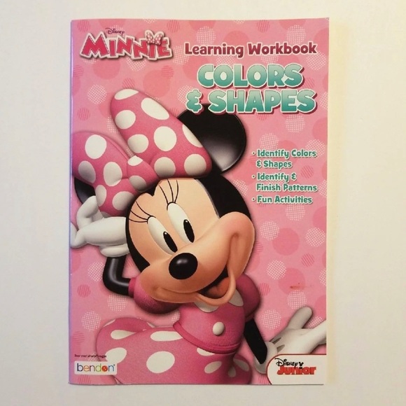 Disney | Toys | Disney Minnie Mouse Colors Shapes Learning Workbook ...